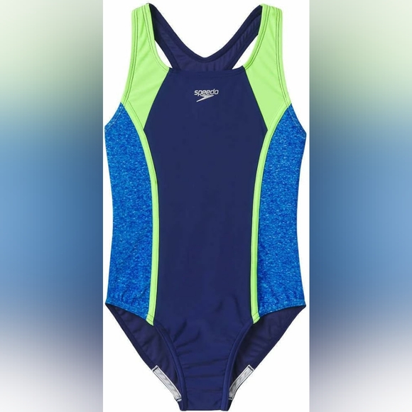 Speedo | Swim | Speedo Girls Racerback Sport Splice One Piece Swimsuit ...